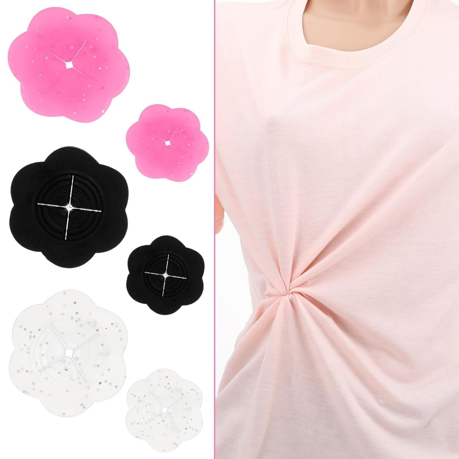 6 Pcs Shirt Clips for Women Clothing 3 Sizes Adjustable Hidden Waist ...