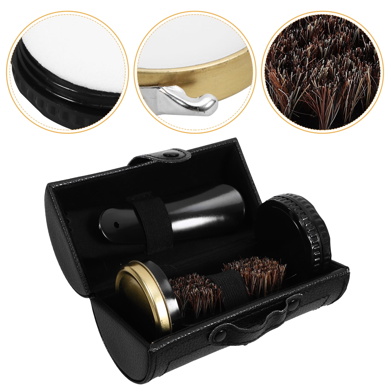 6 Pcs Shoe Whitening Shoe Cleaning Box Shoe Brush Kit Travel 14*7cm ...