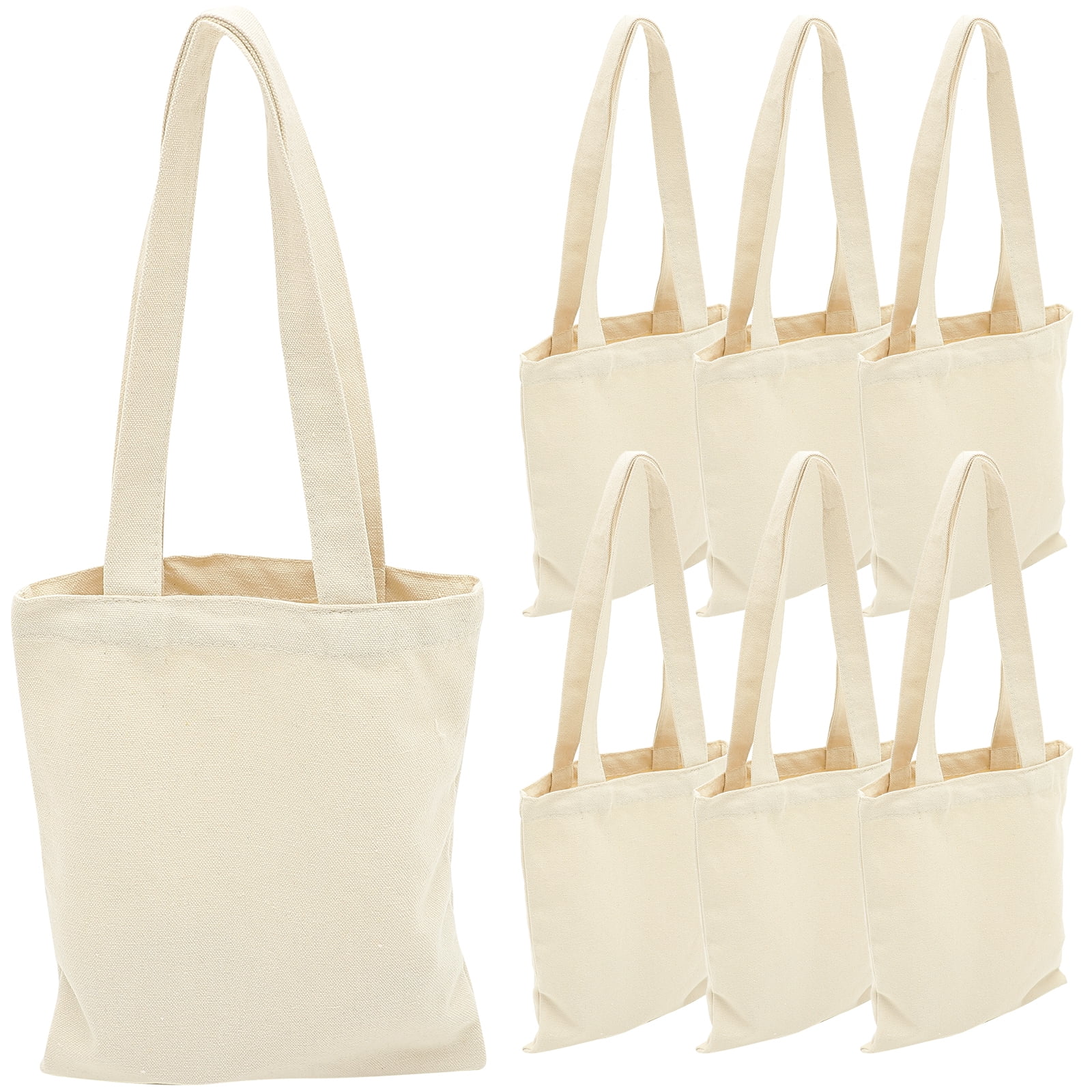 6 Pcs Shoulder Bag Storage Bags Sublimation Tote Hand Blank Canvas ...