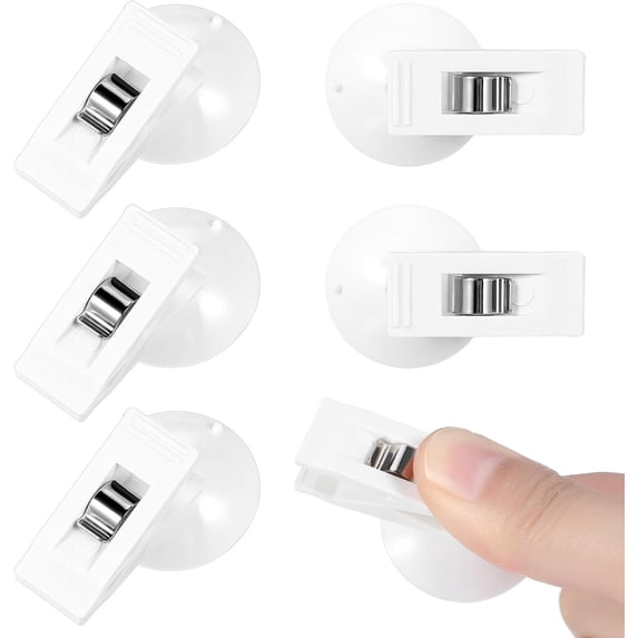 6 Pcs Shower Curtain Suction Cups,Shower Curtain Clips with Suction Cup ...