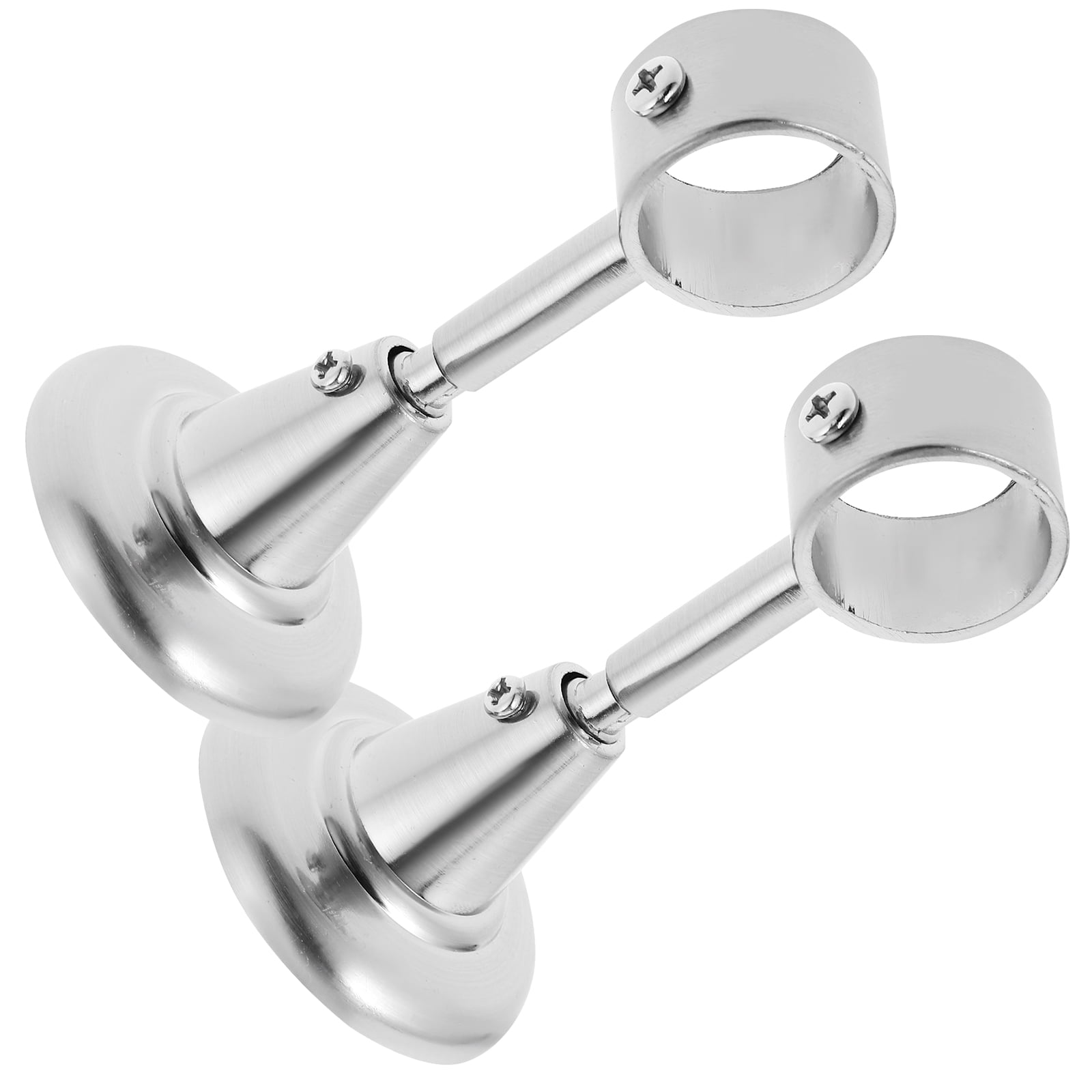 6 Pcs Silver Curtain Rod Curtains Rods Magnetic Window Shade Flange ...