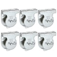 6 Pcs Silver Fixed Pulley, Zinc Plated 1-1/2 Inch Cable Pulleys, Silver ...