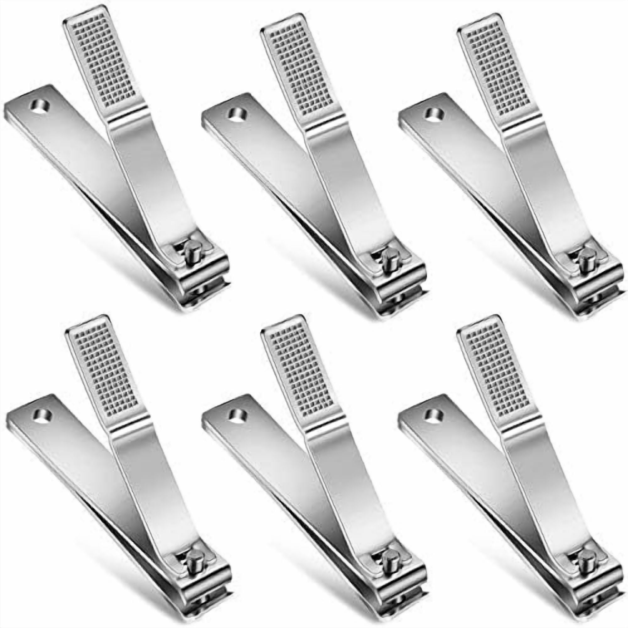 6 Pcs Silver Large Toenails Clippers Big Nail Clippers Straight Edge ...