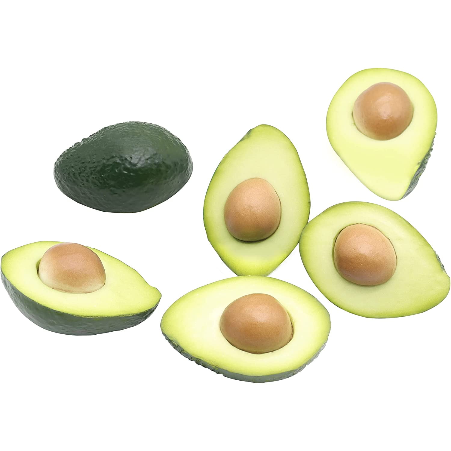 6 Pcs Simulated Fruit Models Fake Artificial Fruit Avocado Figurines ...
