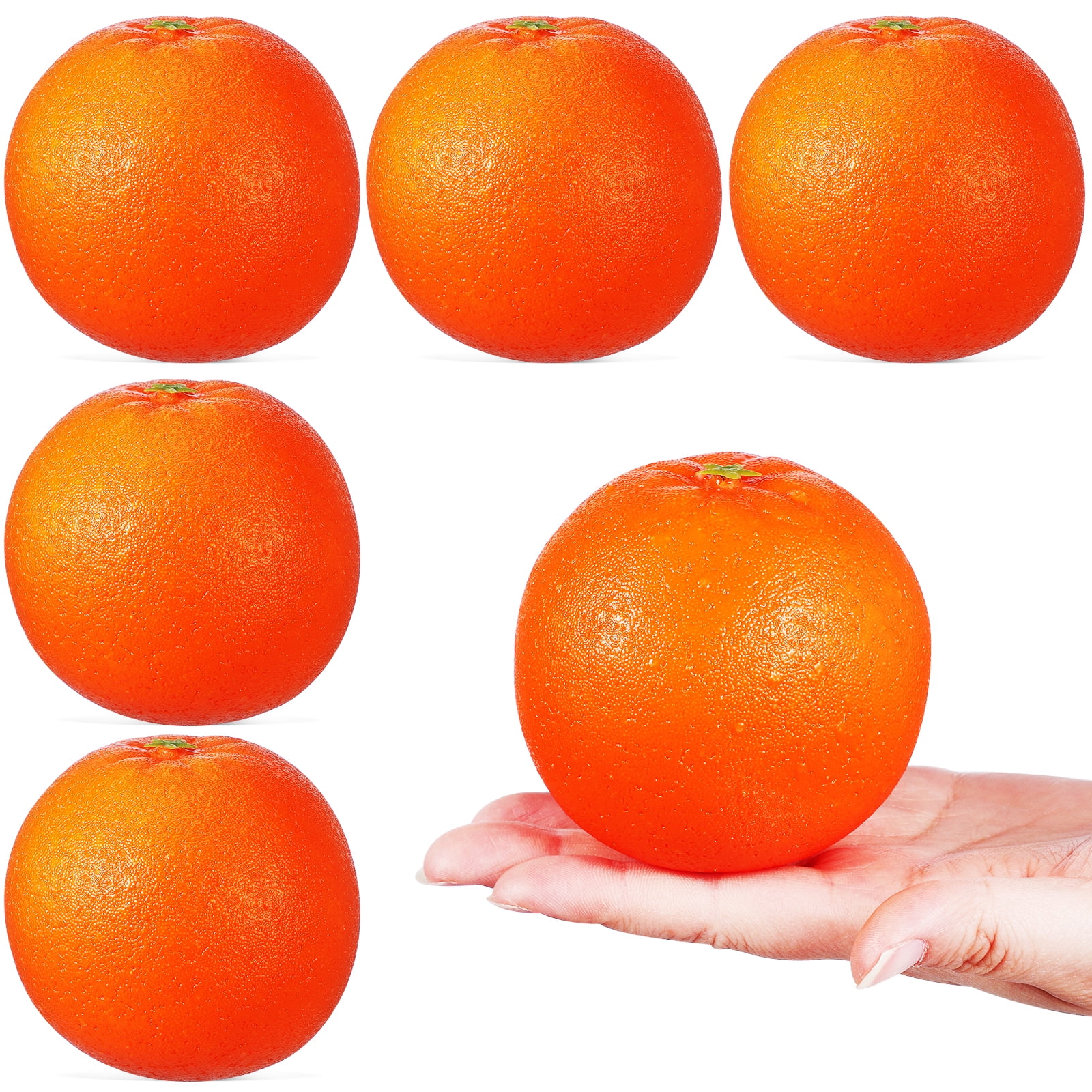 6 Pcs Simulation Orange Faux Fruit Models Orange Models Decorative ...