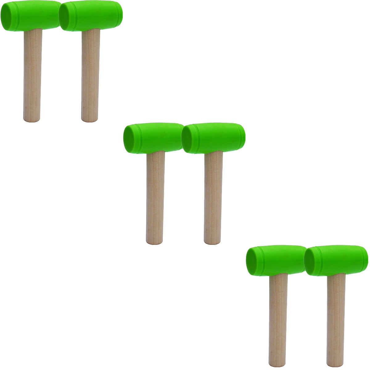 6 Pcs Simulation Wood Hammer Toy Pretend Play Hammer Toy Fake Mallet ...