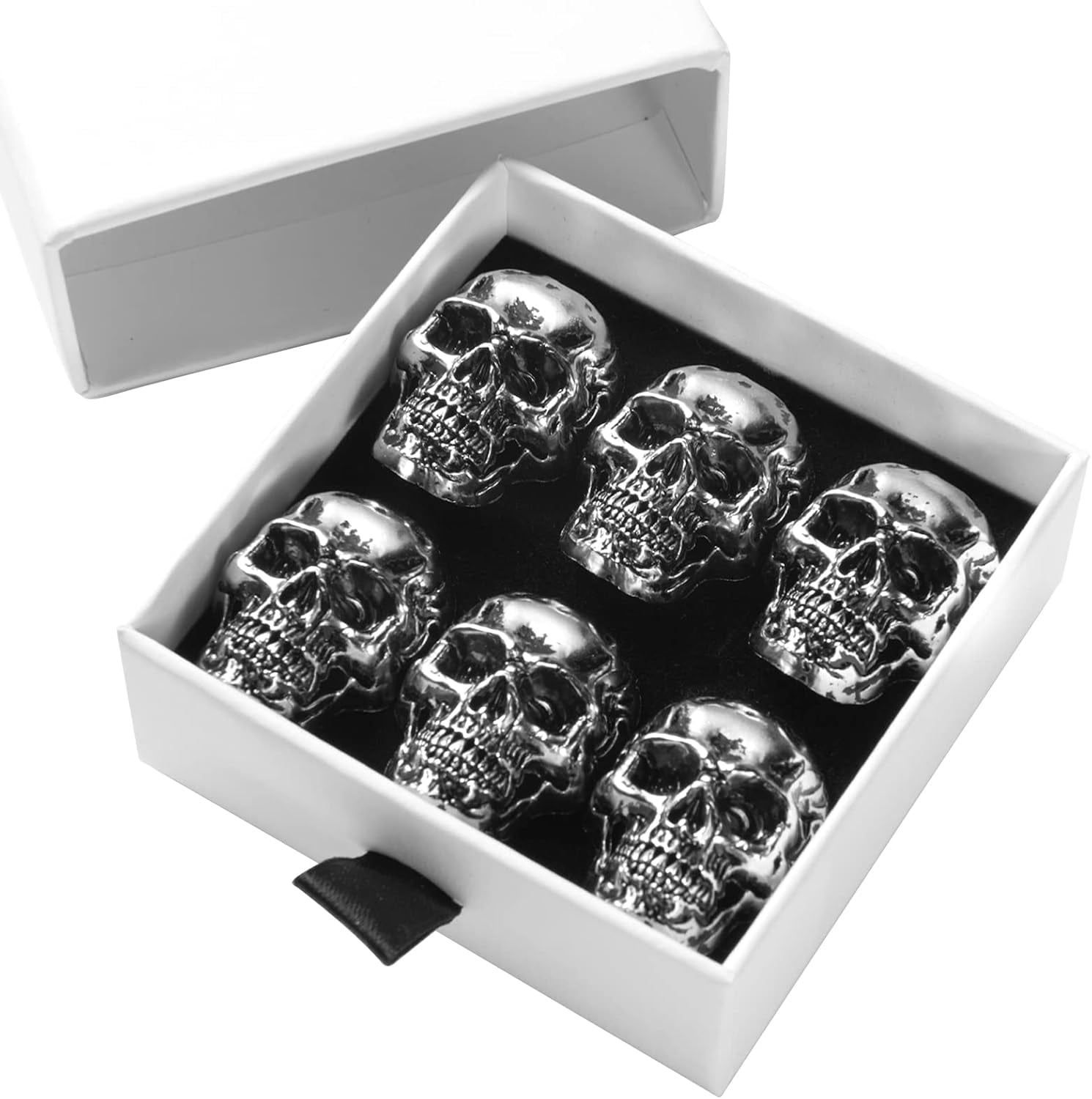 6 Pcs Skull Stainless Steel Refrigerator Magnets,Cool,Strong,Cute ...