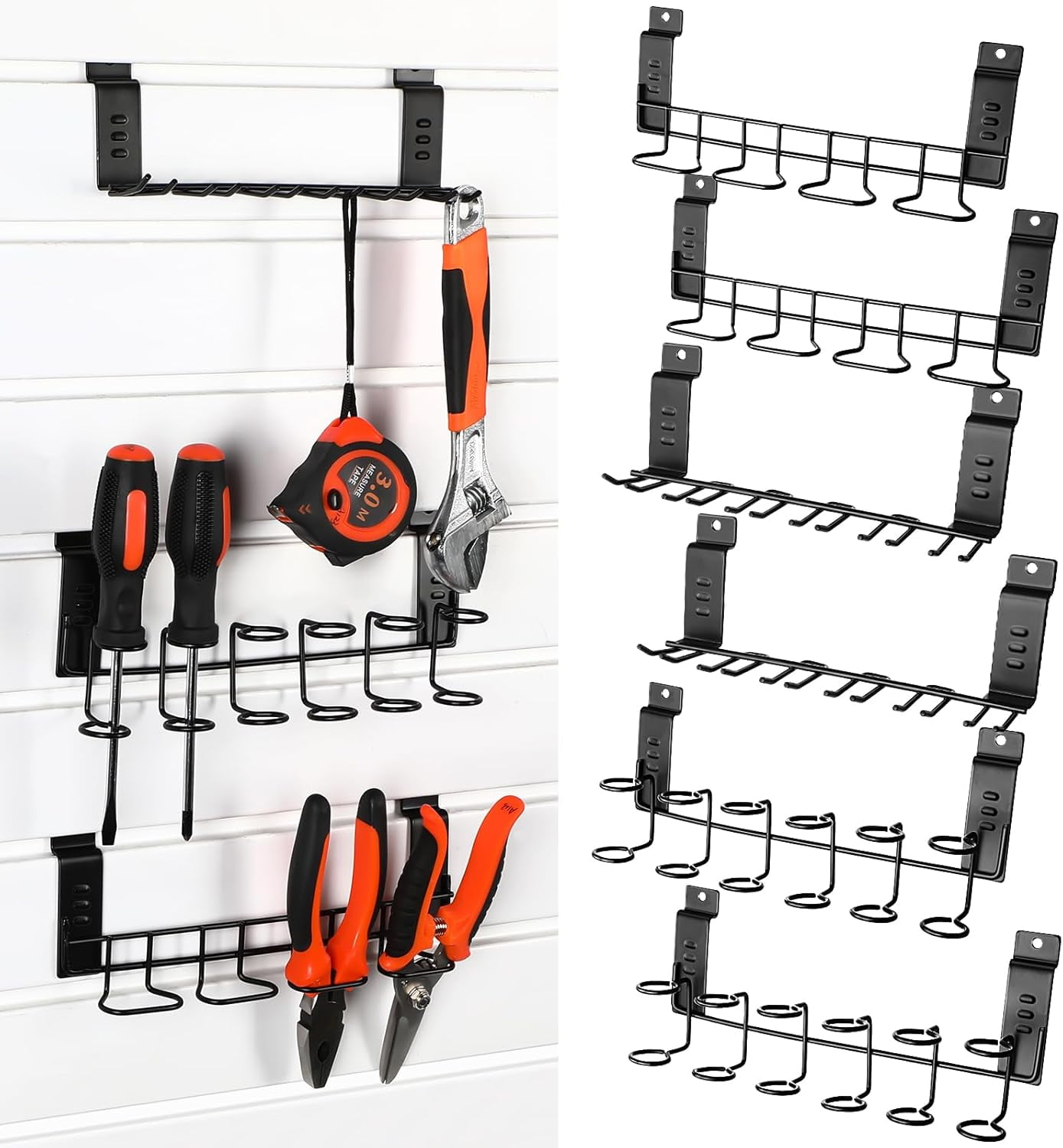 6 Pcs Slatwall Screwdriver Holders Slat Boards Organizer Slatwall Hooks ...