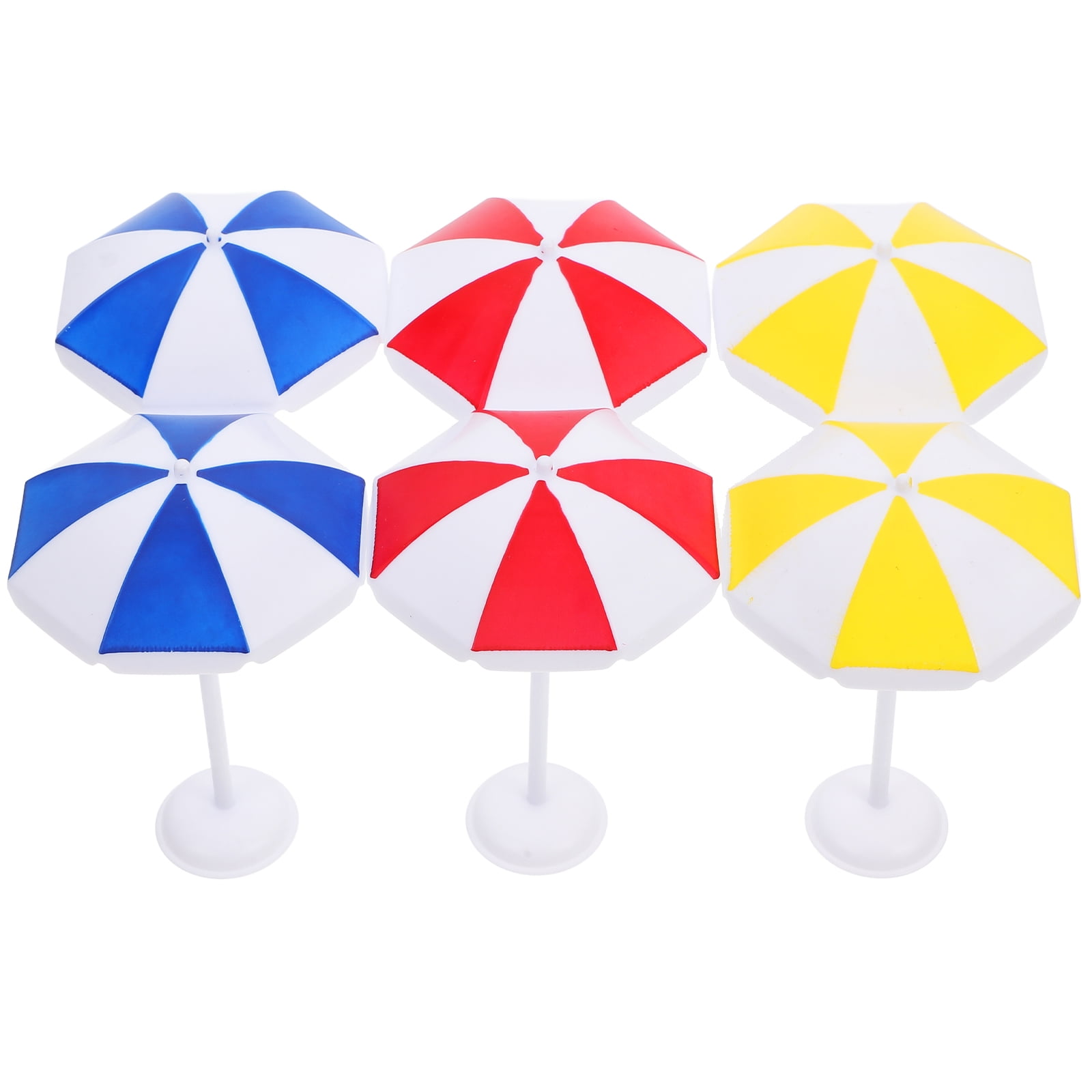 6 Pcs Small Beach Umbrella Landscape Sun - Walmart.com