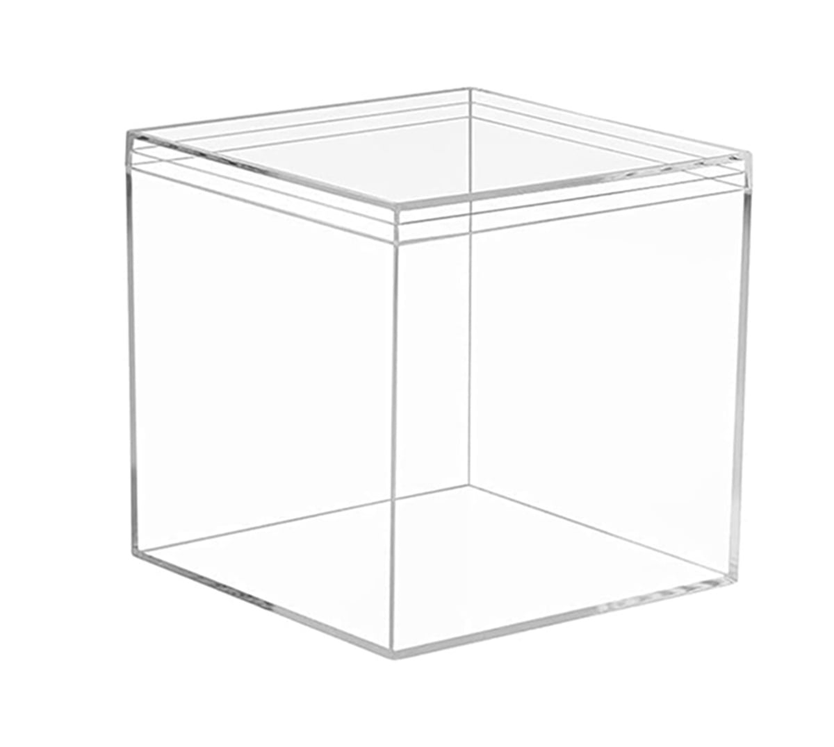 6 Pcs Small Clear Plastic Storage Boxes,120ML Square Transparent Box ...