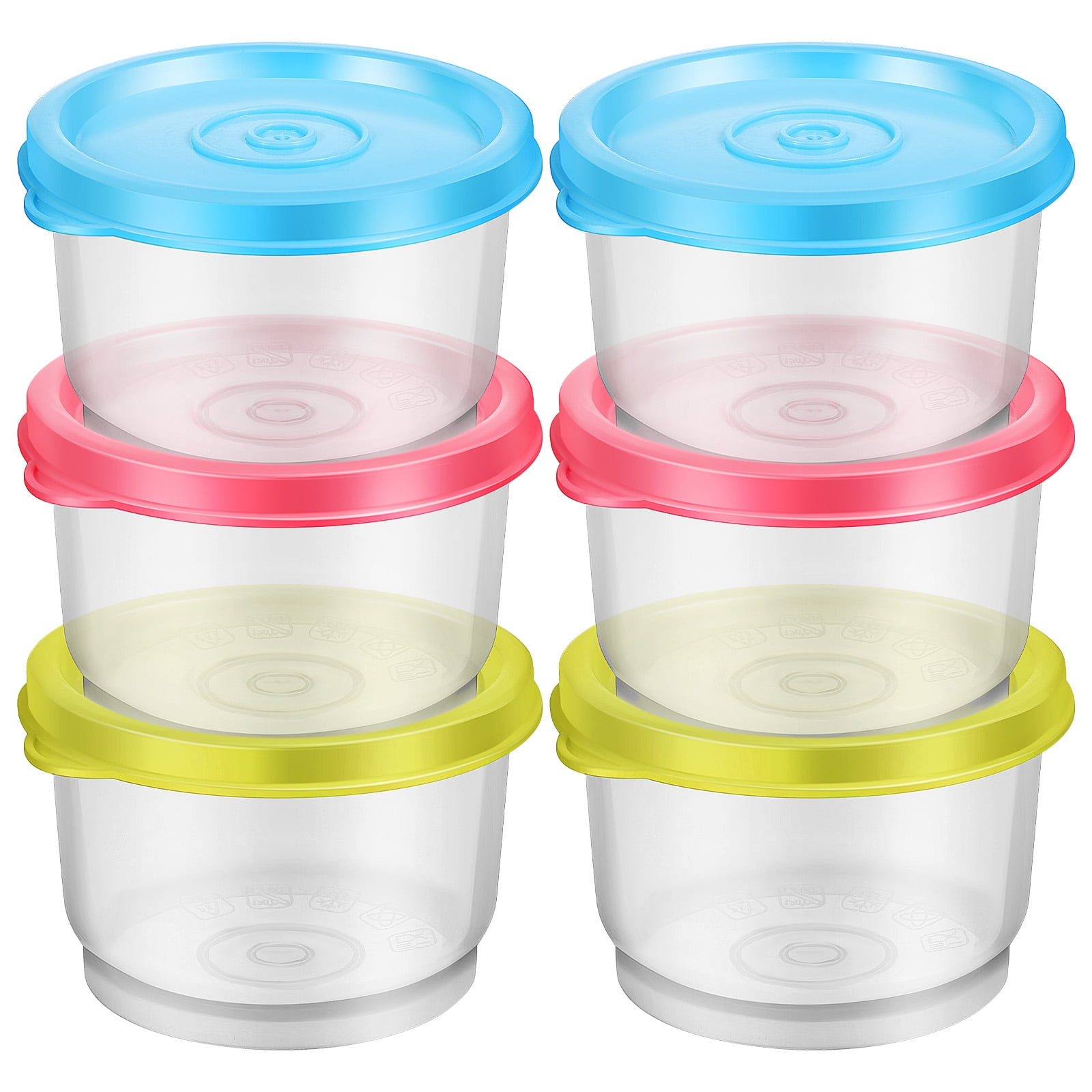 Hytrove Food Containers Plastic 6Pcs 3.1x2.0x2.0in - Walmart.com