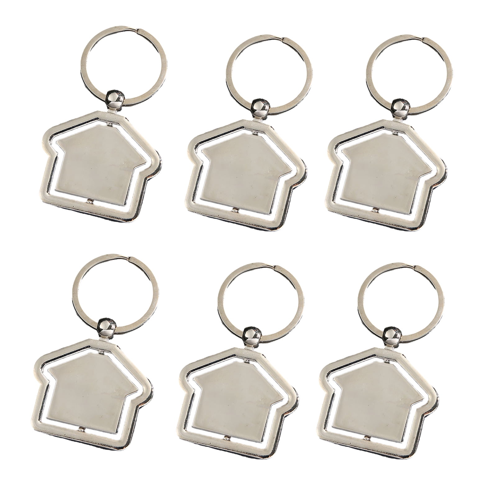 6 Pcs Small Key Chain Bag Pendant Keychains House Shaped Key Chain ...