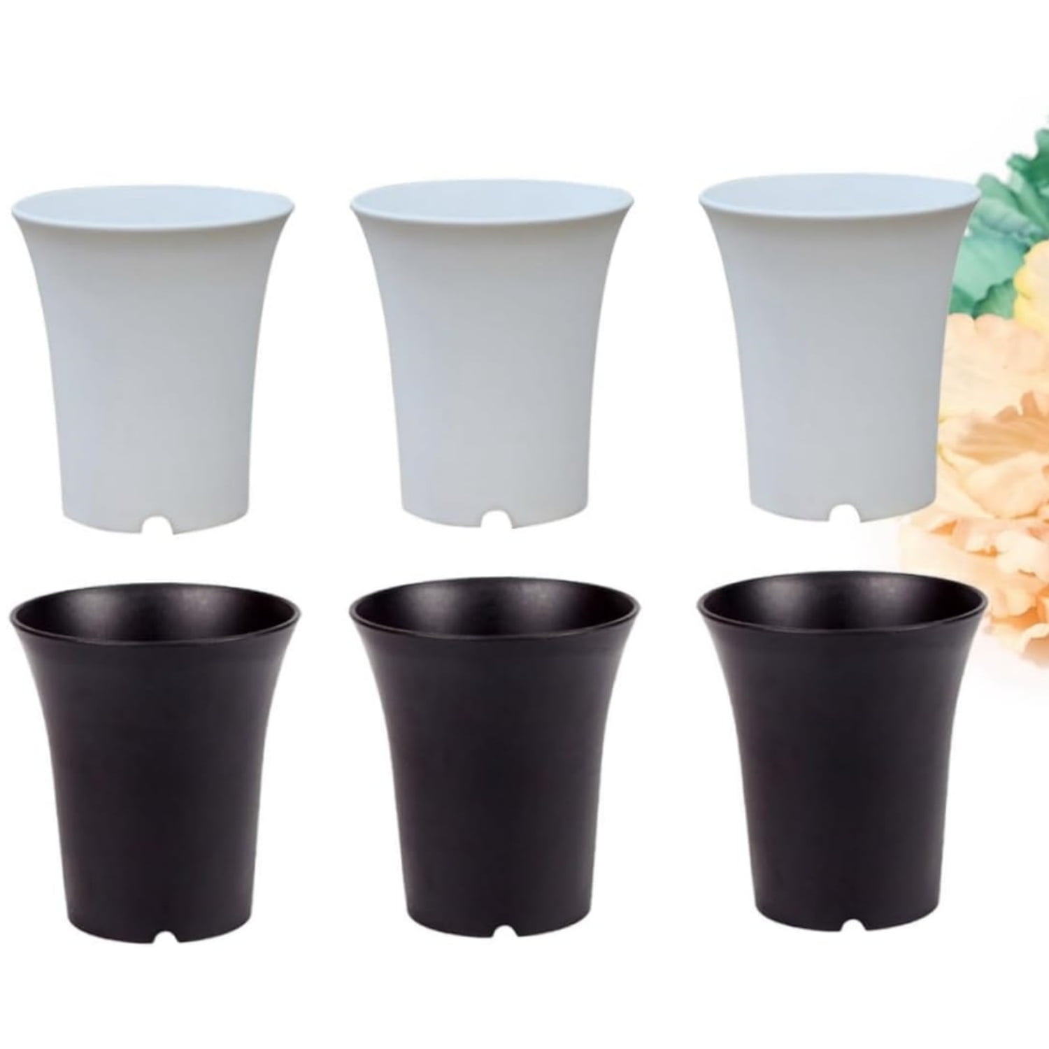 6 Pcs Small Plastic Flower Pot Topboutique Plastic Plant Pots Succulent ...