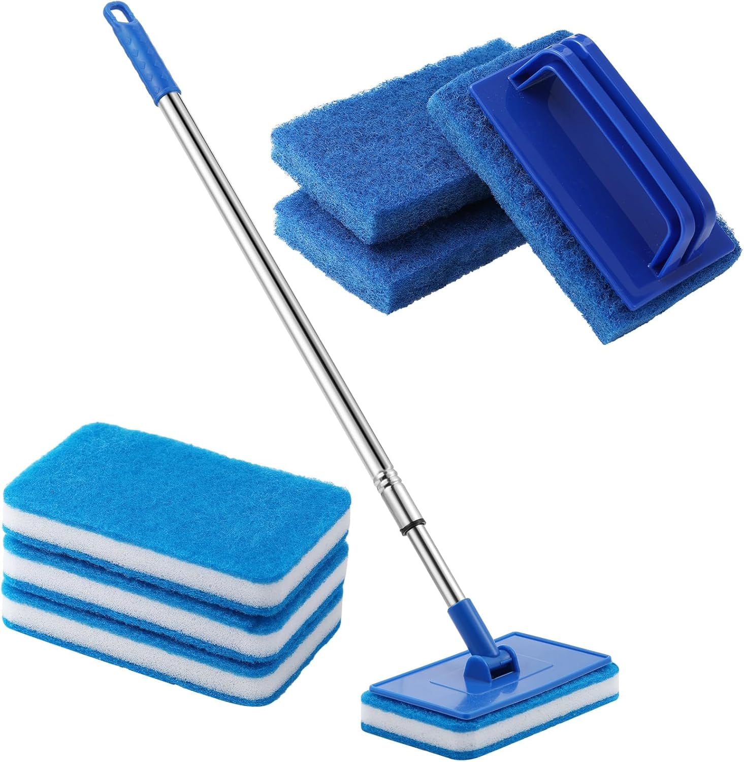 6 Pcs Small Pool Scrub Hand Held Brush 5.5 x 3.15in Surface Scrubbing ...