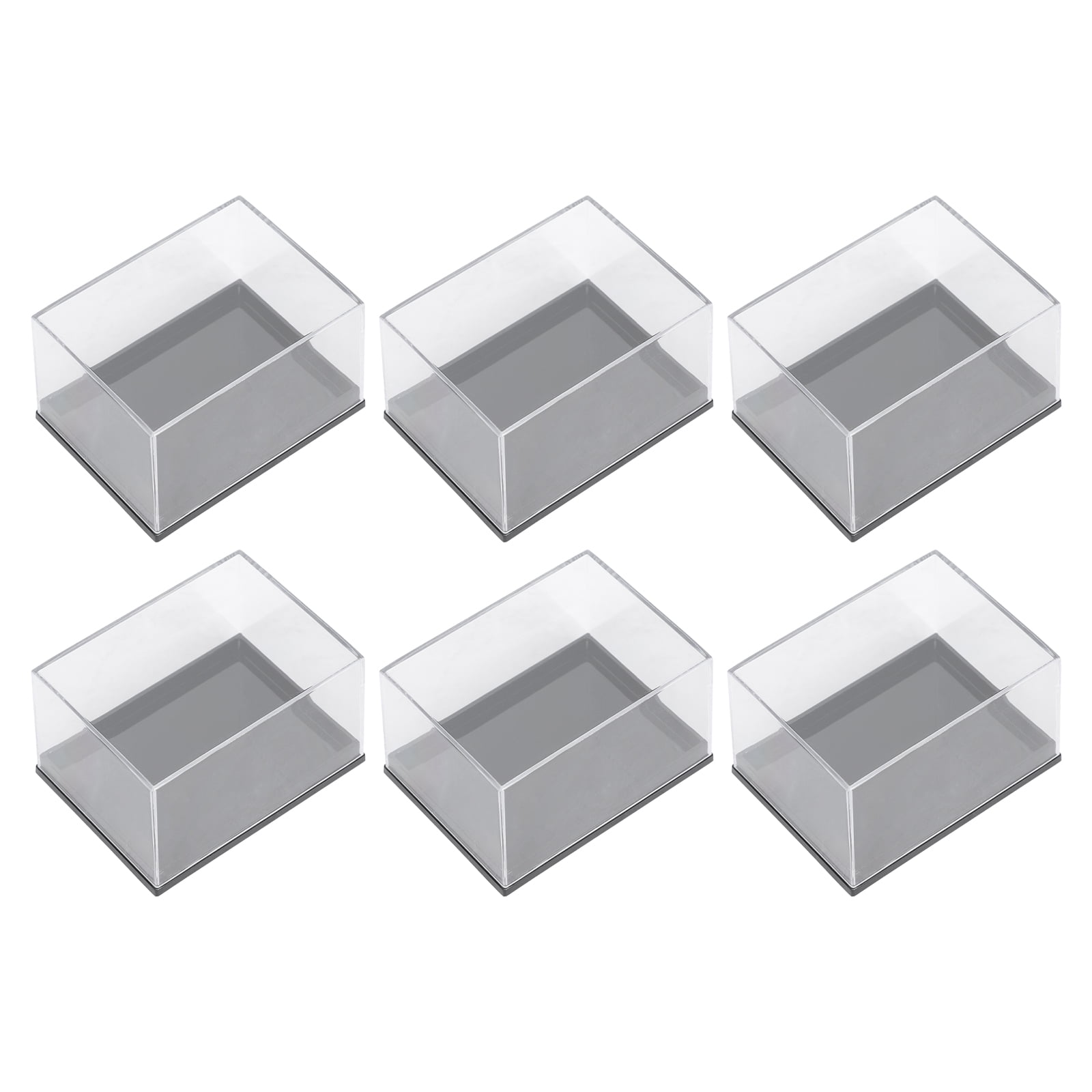 6 Pcs Small Storage Box Mineral Specimen Display Cabinet Toy Gems Case ...