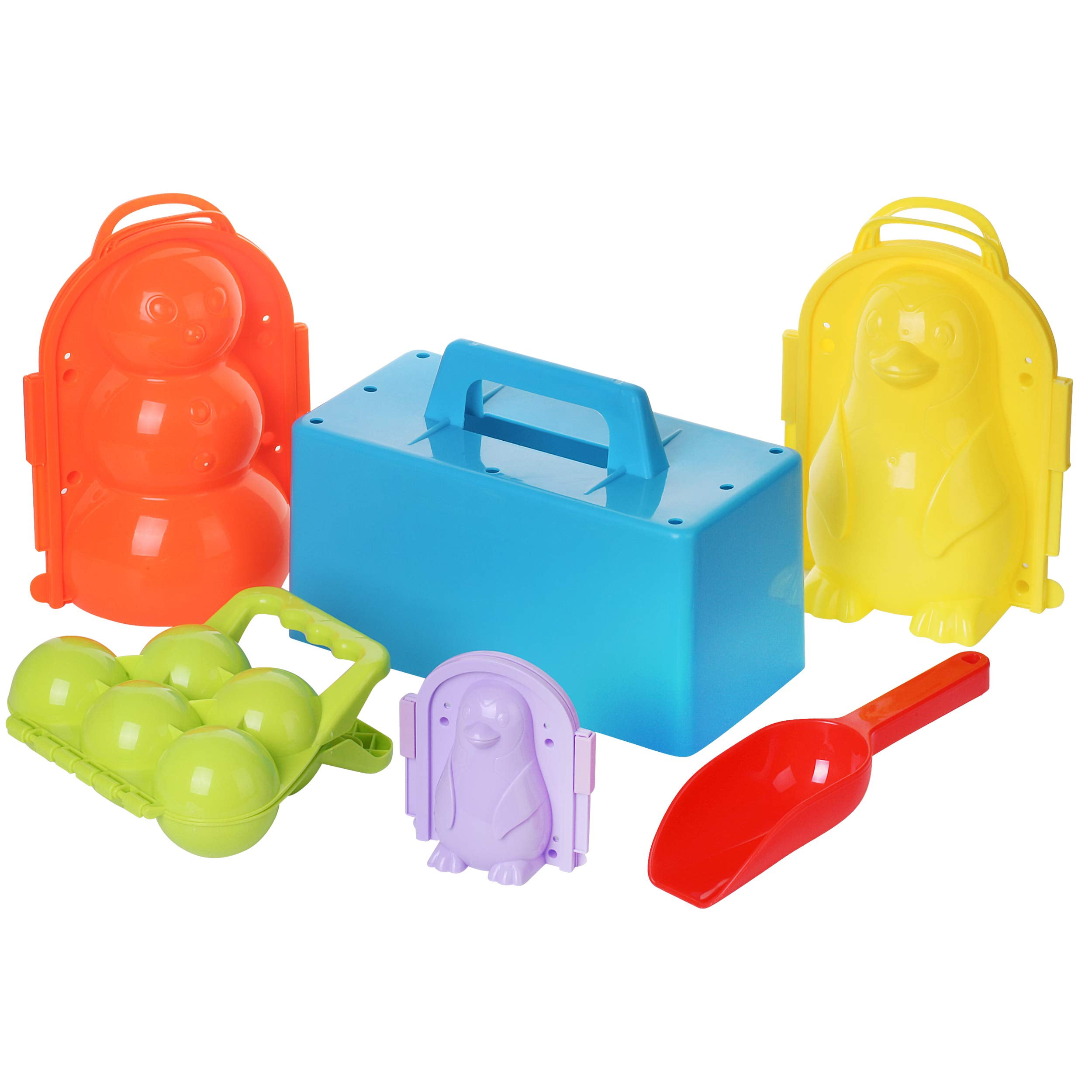 6 Pcs Snowball Maker Tools, Snowman, Penguin And Snow Brick Maker, Fun ...
