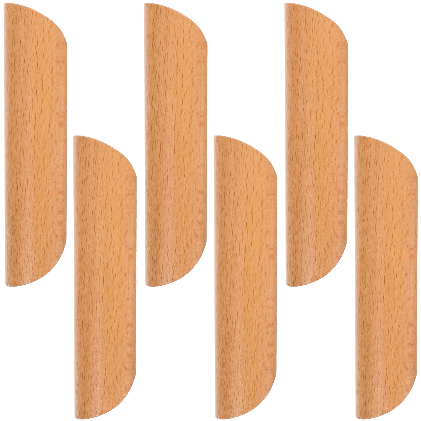 6 Pcs Solid Wood Handle Dresser Cabinet Door Pull Handles Semicircle ...