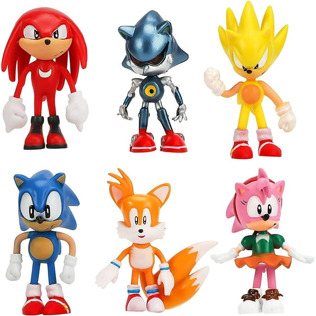 Sonic The Hedgehog Theme 6 Pcs Action Figure Toys, Ideal for Birthday ...