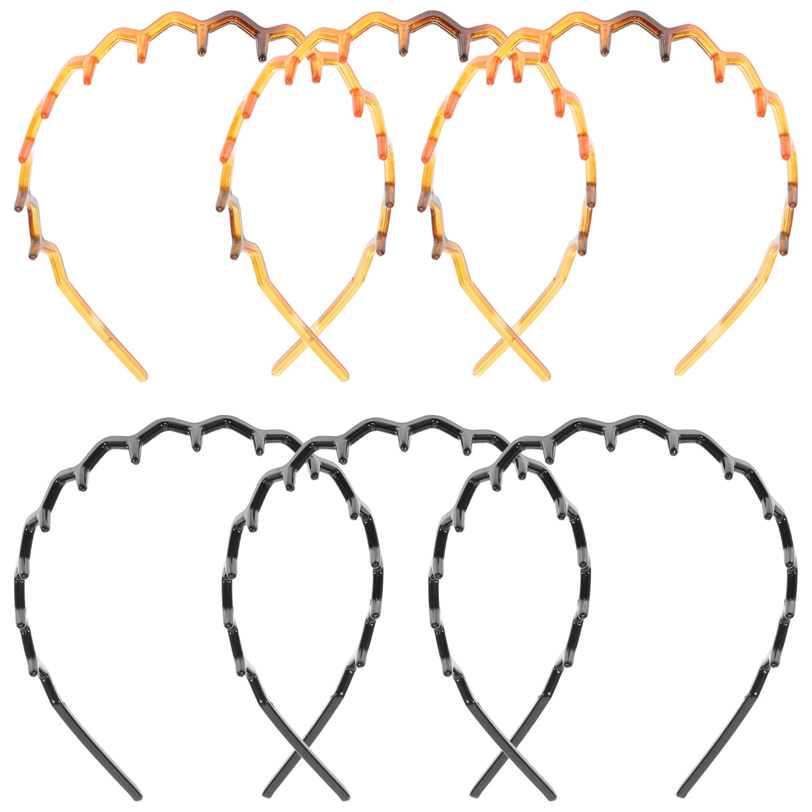 Raindrops 6Pcs Classic Style Headbands for Women with Teeth Shape Non ...