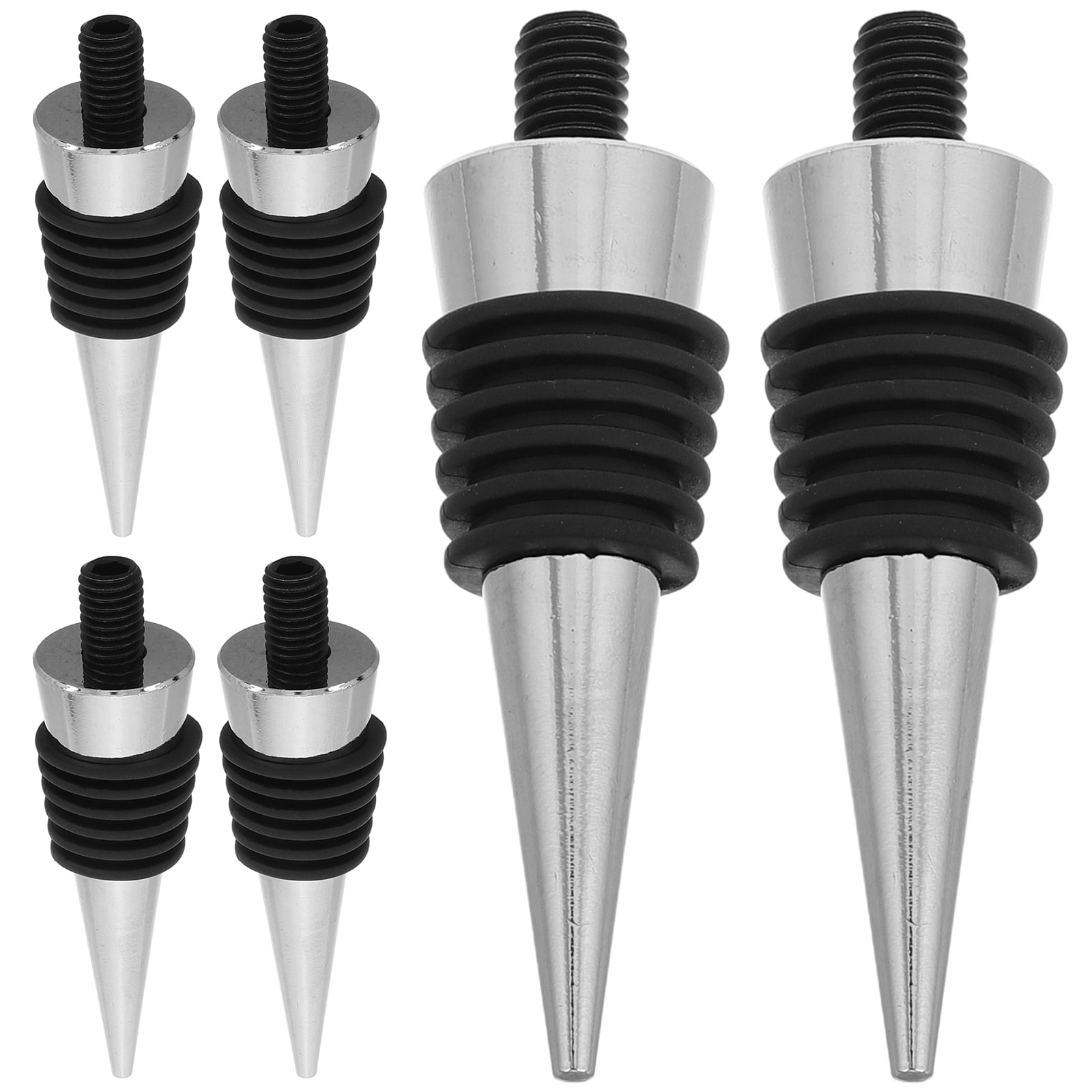 6 Pcs Sparkling Wine Bottle Stopper Toppers for Bottles Silver ...