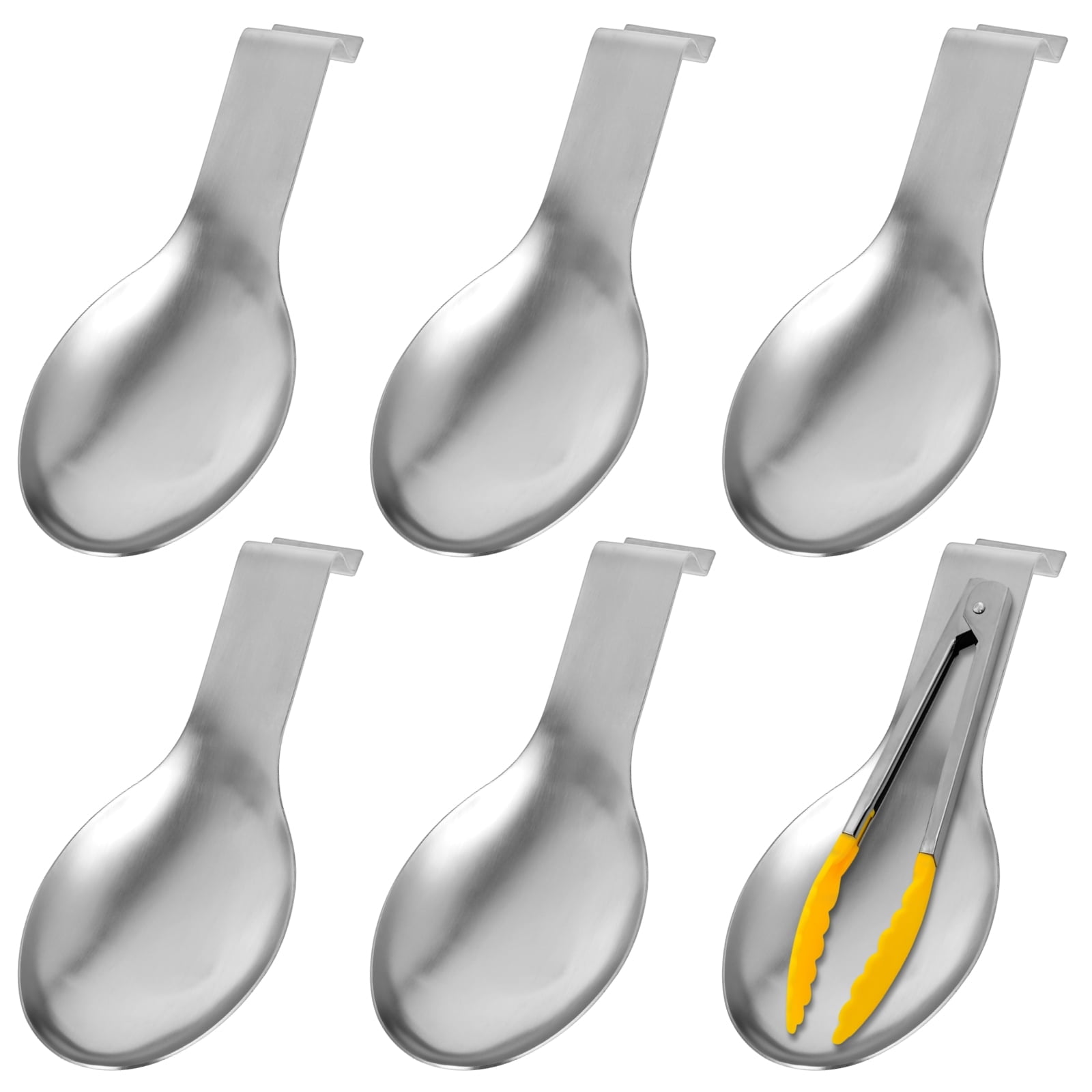 6 Pcs Spoon Rest Set, Stainless Steel Spoon Holders for Stove Top ...