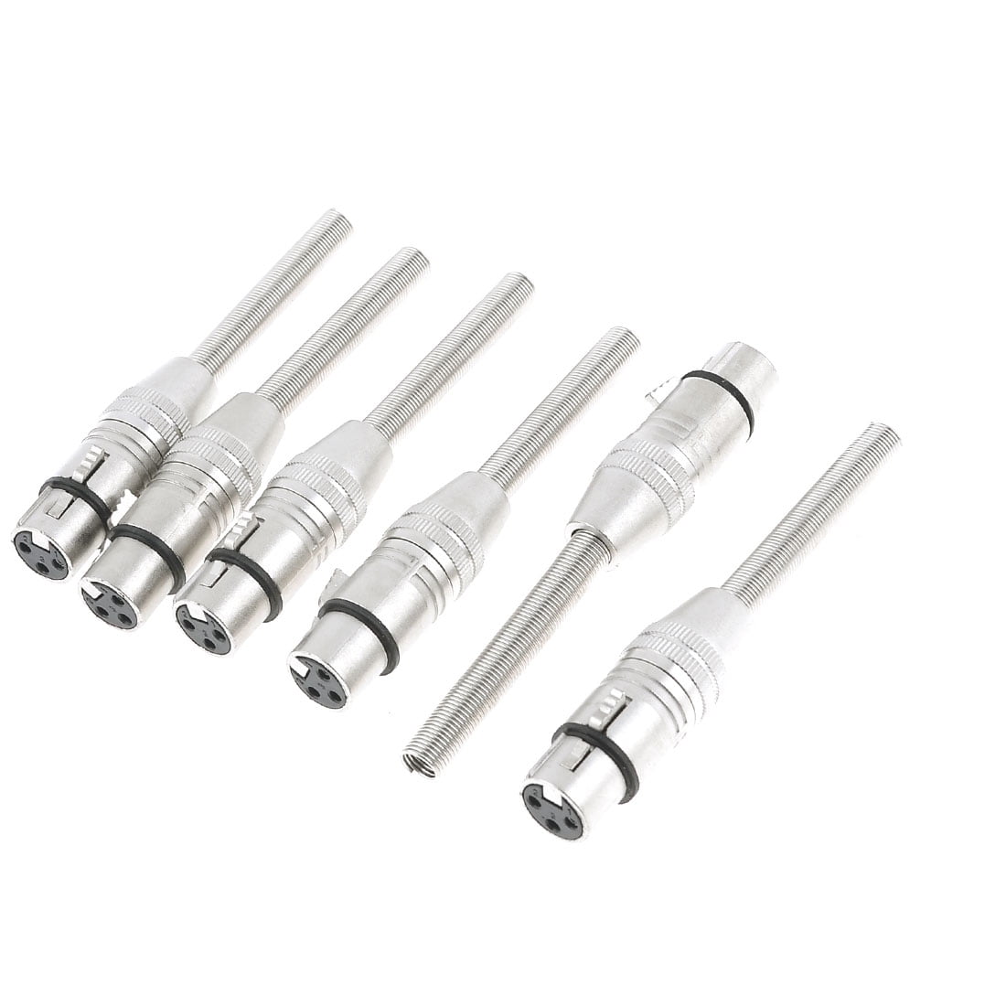 6 Pcs Spring Chuck Type XLR 3 Pin Microphone Audio Inline Adapter ...