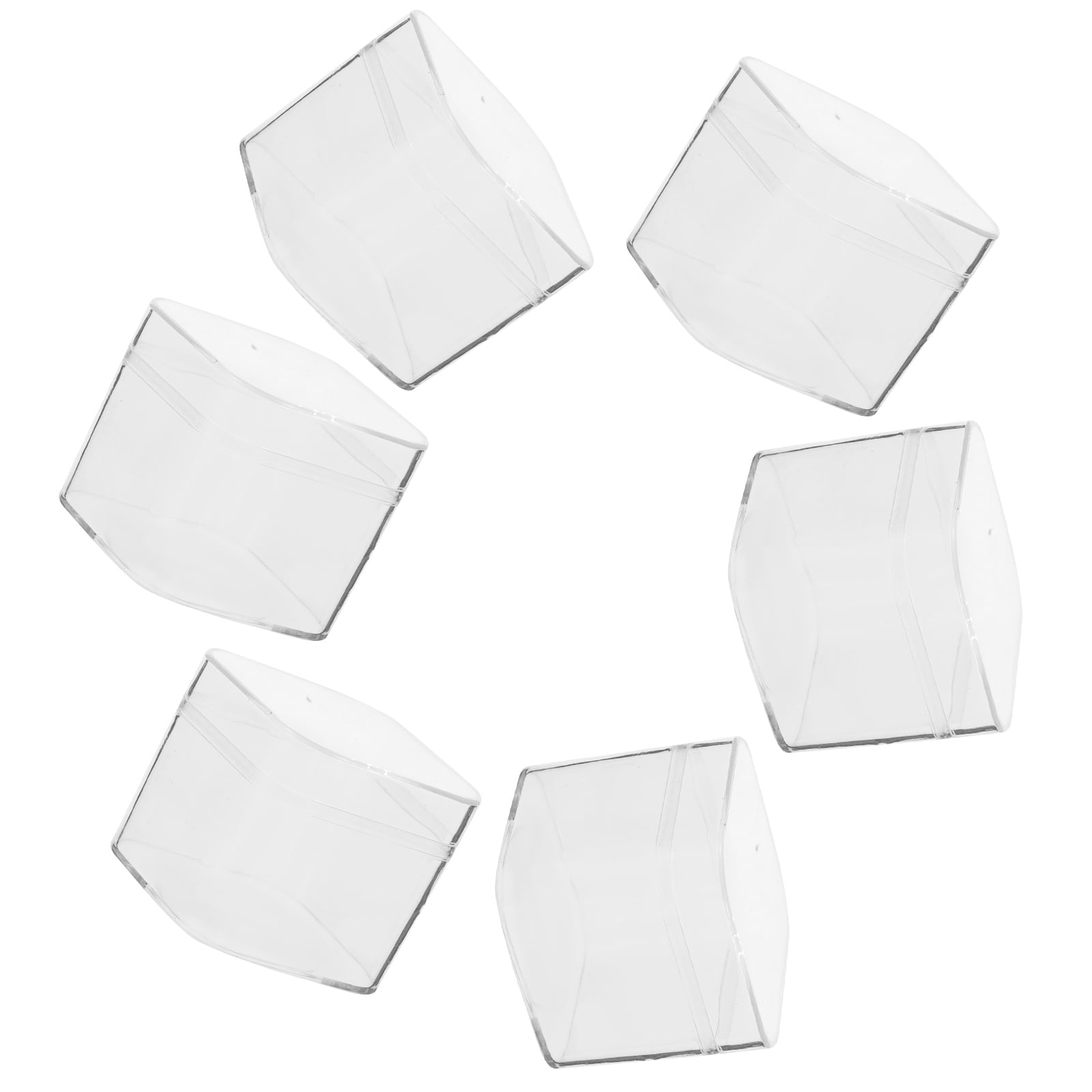 6 Pcs Square Candy Box 5.50X5.50X4.70CM Transparent - Walmart.com