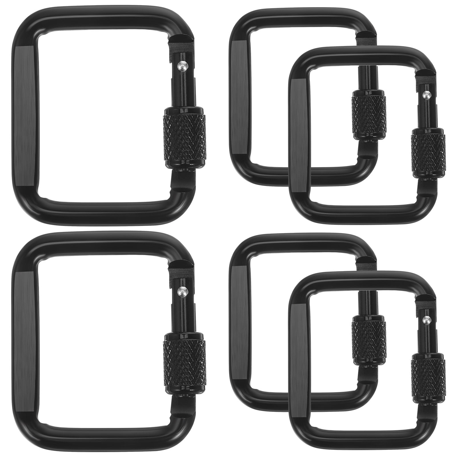 6 Pcs Square Carabiners Square Snap Hook Carabiner Clip For Keys Heavy ...