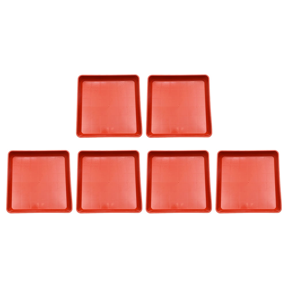 6 Pcs Square Planter Tray Indoor Plant Pots Creative Flowerpot Tray ...