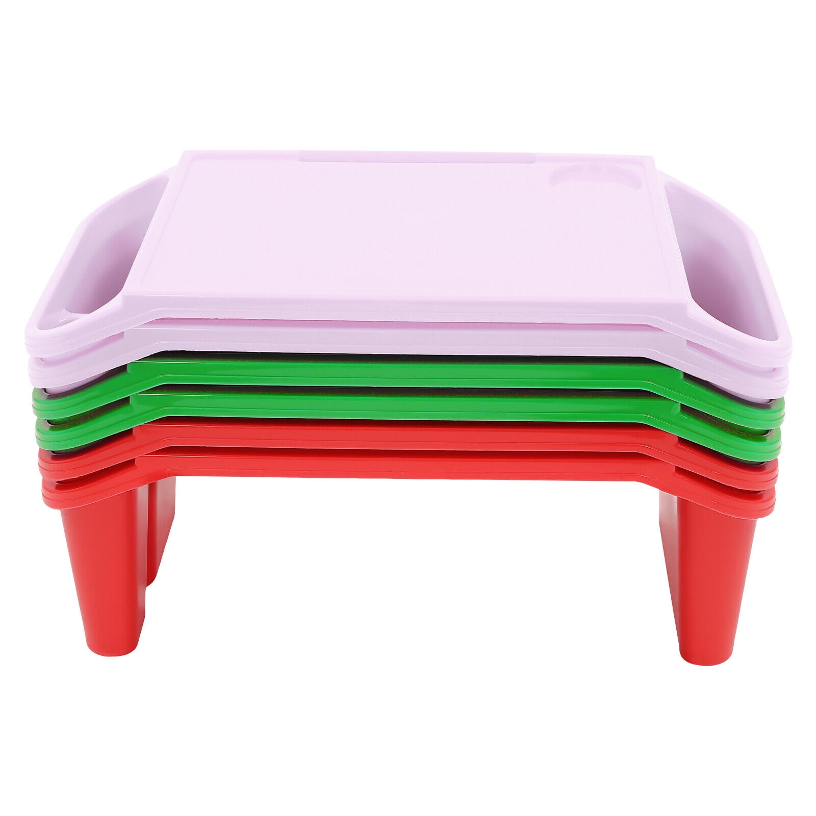 6 Pcs Stackable Kids Lap Desk Trays, Lap Desks with 2 Storage Slots ...