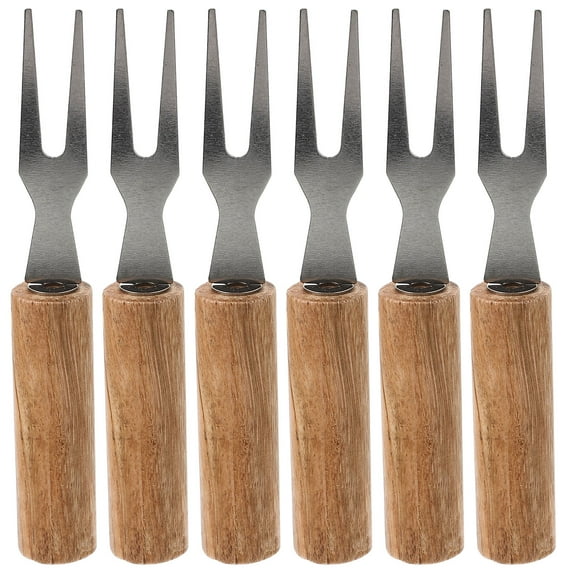 6 Pcs Stainless Steel Barbecue Fork Shrimp Skewers Grilling Rack Mats ...