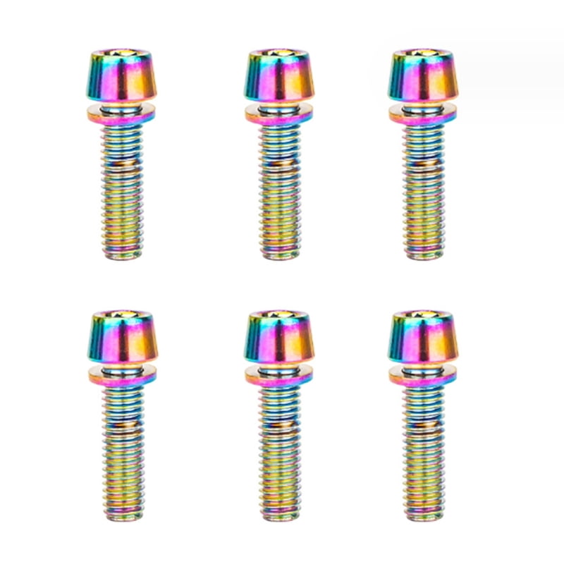 6 Pcs Stainless Steel Bicycles Stem Screw Tapered Head Bolts Screws ...