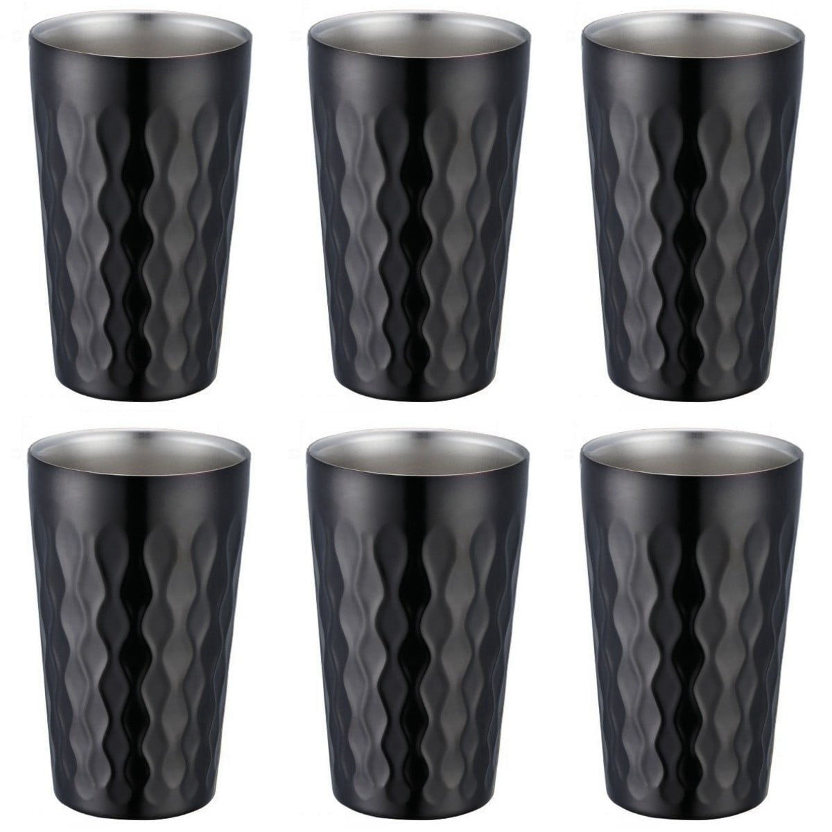 6 Pcs Stainless Steel Double Wall Water Cups 330Ml Stackable Drinking ...