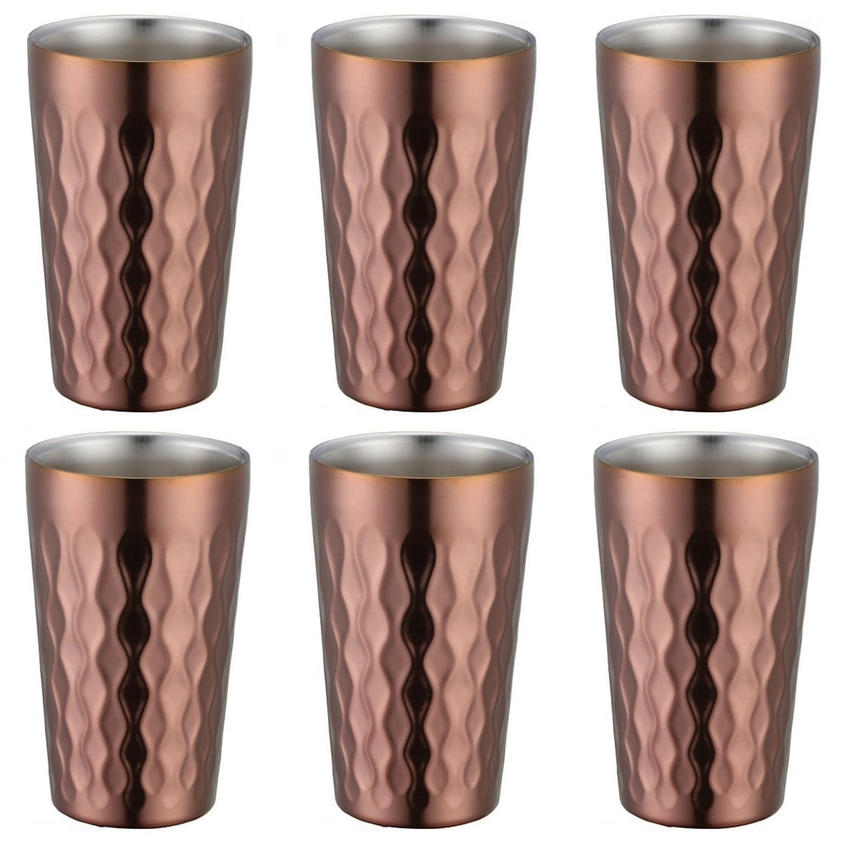 6 Pcs Stainless Steel Double Wall Water Cups 330Ml Stackable Drinking ...