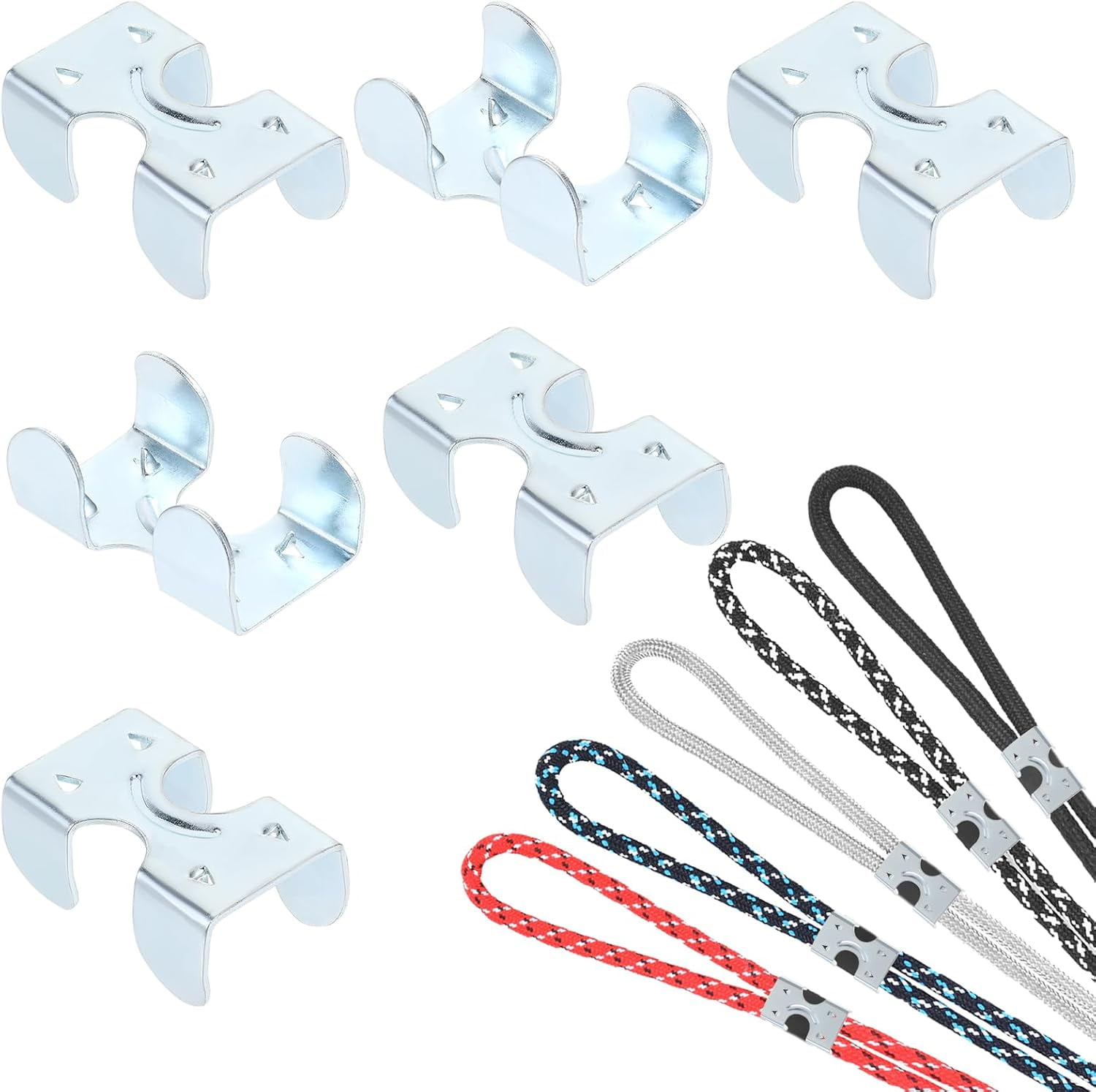 6 Pcs Stainless Steel Heavy Duty Rope Clamps 1/4 Inch Twisted or ...