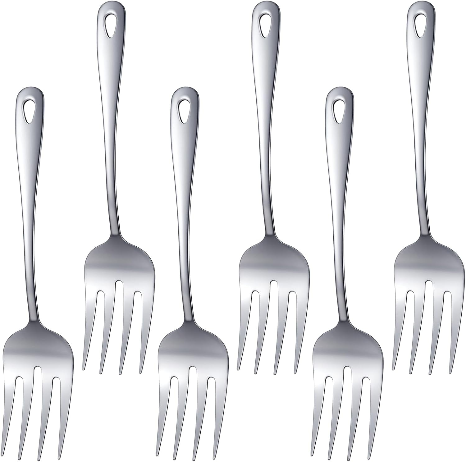 6 Pcs Stainless Steel Large Serving Fork, 11inch Big Serving Fork ...