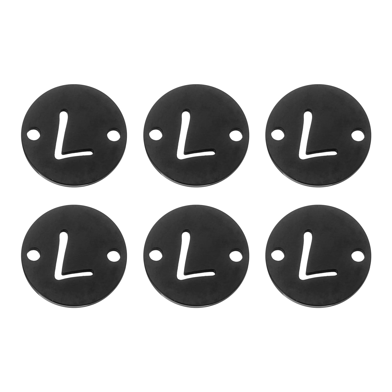 6 Pcs Stainless Steel Letter Charm, Alphabet Pendant Connector for DIY ...