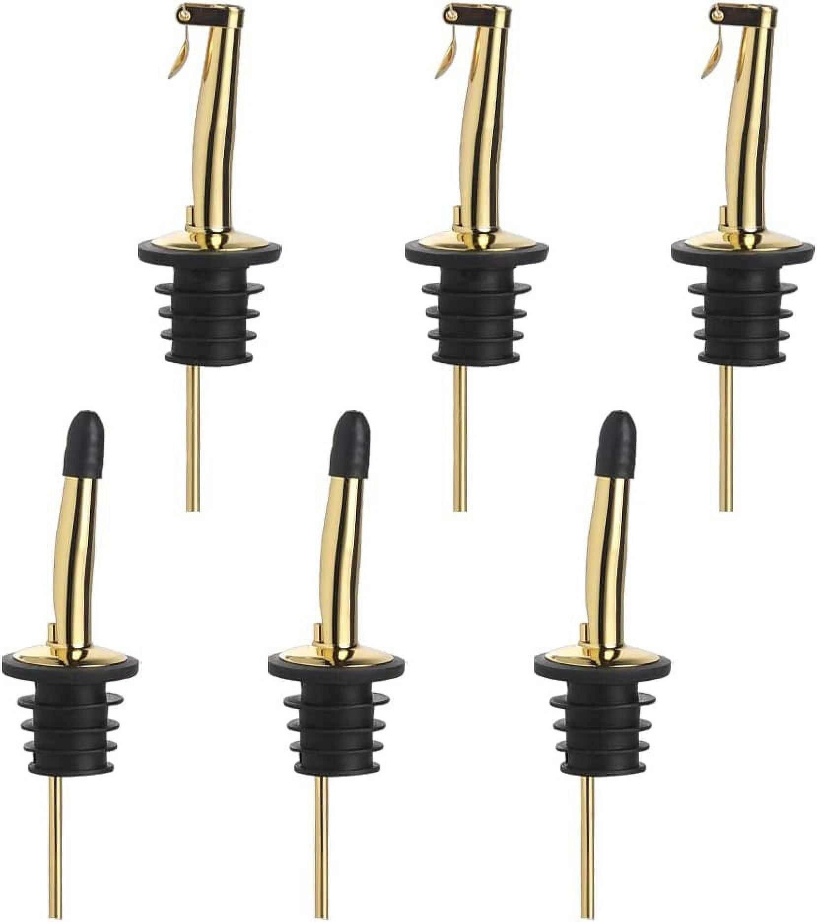 6 Pcs Stainless Steel Oil Spout Liquor Pourers Bottle Spout Speed ...