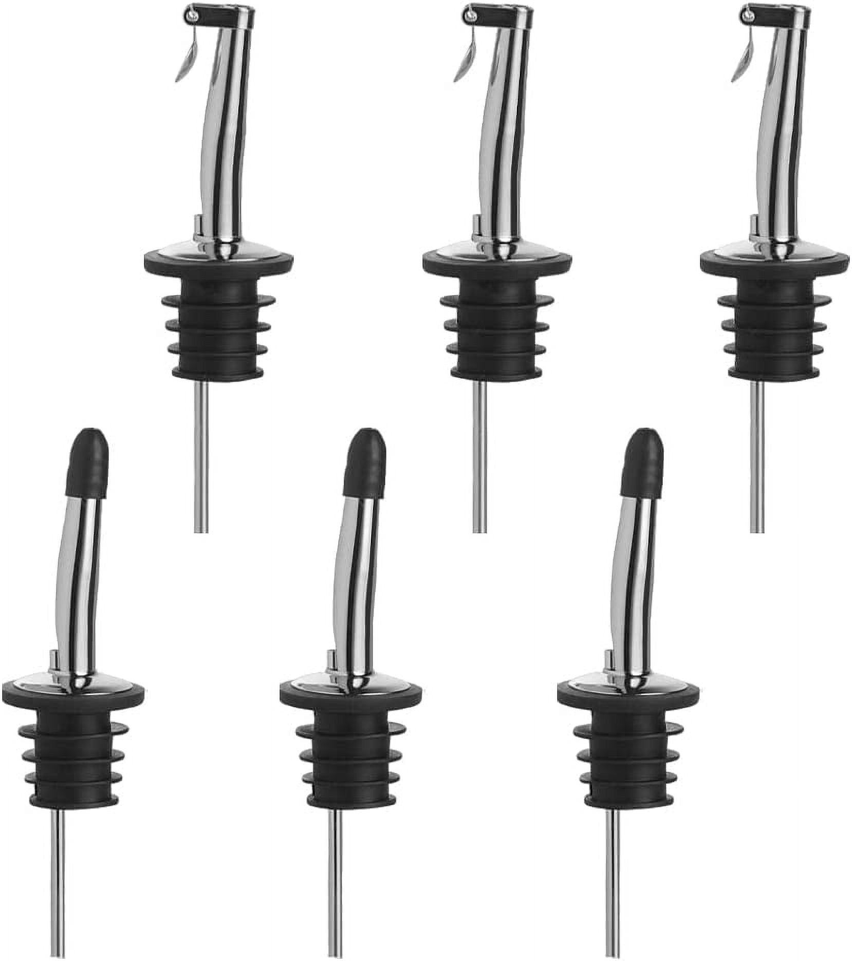 6 Pcs Stainless Steel Oil Spout Liquor Pourers Bottle Spout Speed ...