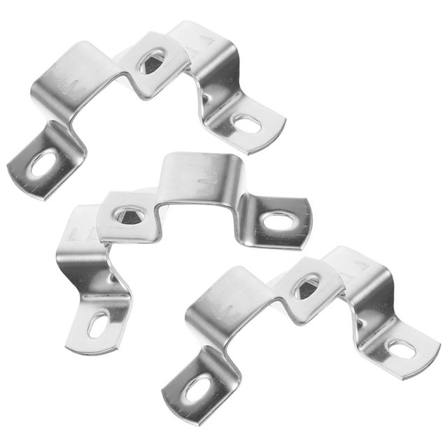 6 Pcs Stainless Steel Pipe Clamp Horse Riding Card U-tube Rubber Hoses ...