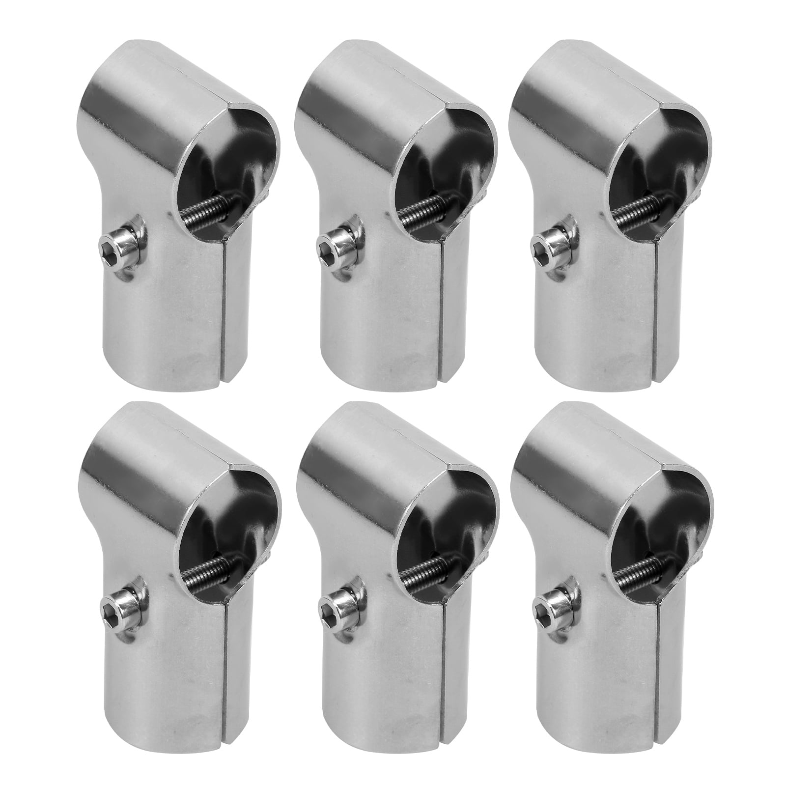 6 Pcs Stainless Steel Pipe Connectors Palisade Accessories T Pipe Clamp ...