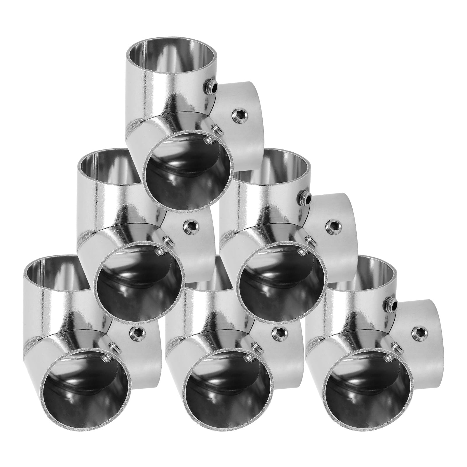 6 Pcs Stainless Steel 3 Way Pipe Clamps for Home Use Easy to Install ...