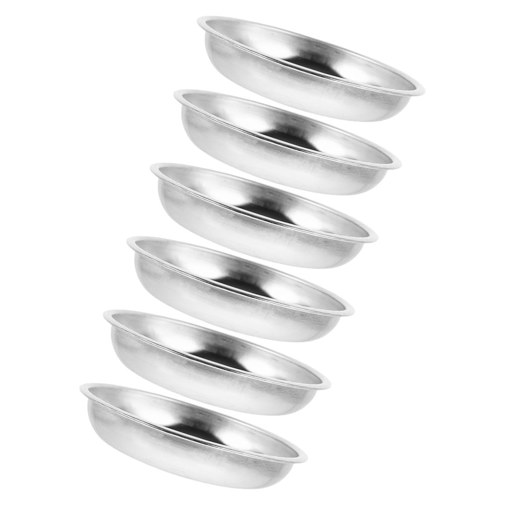 6 Pcs Stainless Steel Plate Dishware Dinnerware Am Willow Dipping Bowl ...