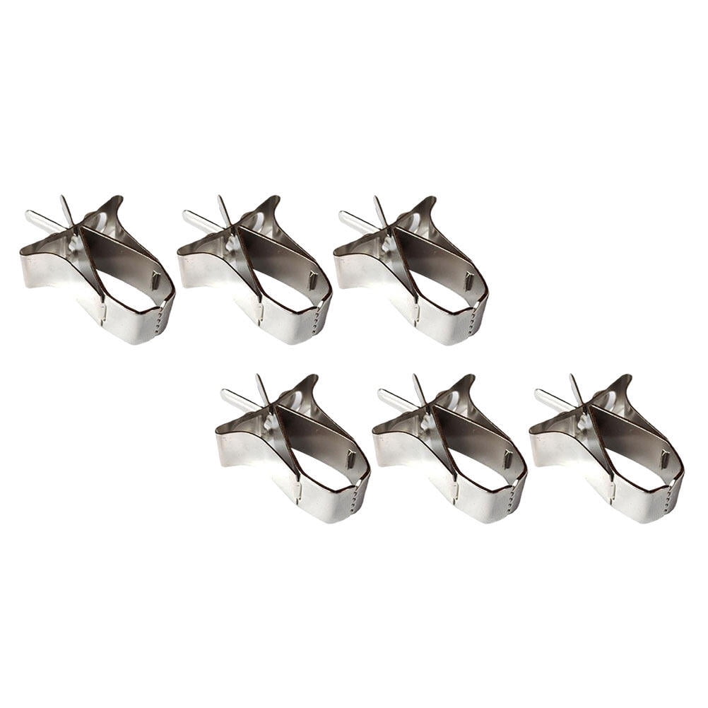6 Pcs Stainless Vegetable Clips Bird Millet Holder Cage Silver ...