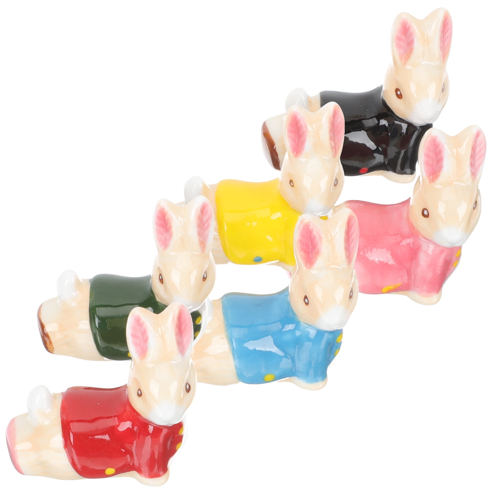 6 Pcs Stand Rabbit Chopsticks Rest Rabbit Chopstick Rack 4.50X4.50X2 ...
