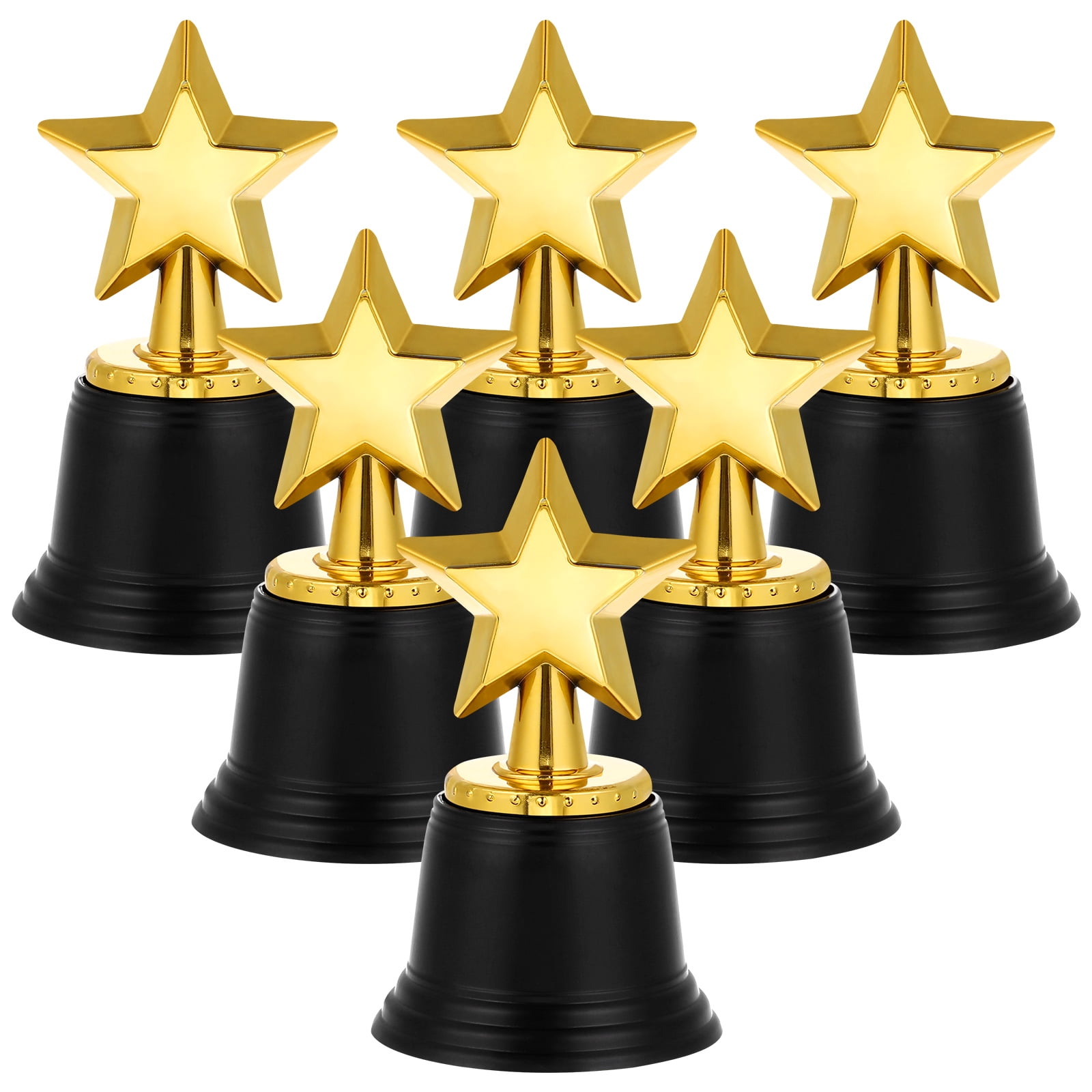 6 Pcs Star Trophy Awards Plastic Trophies Party Favors Kid Classroom ...