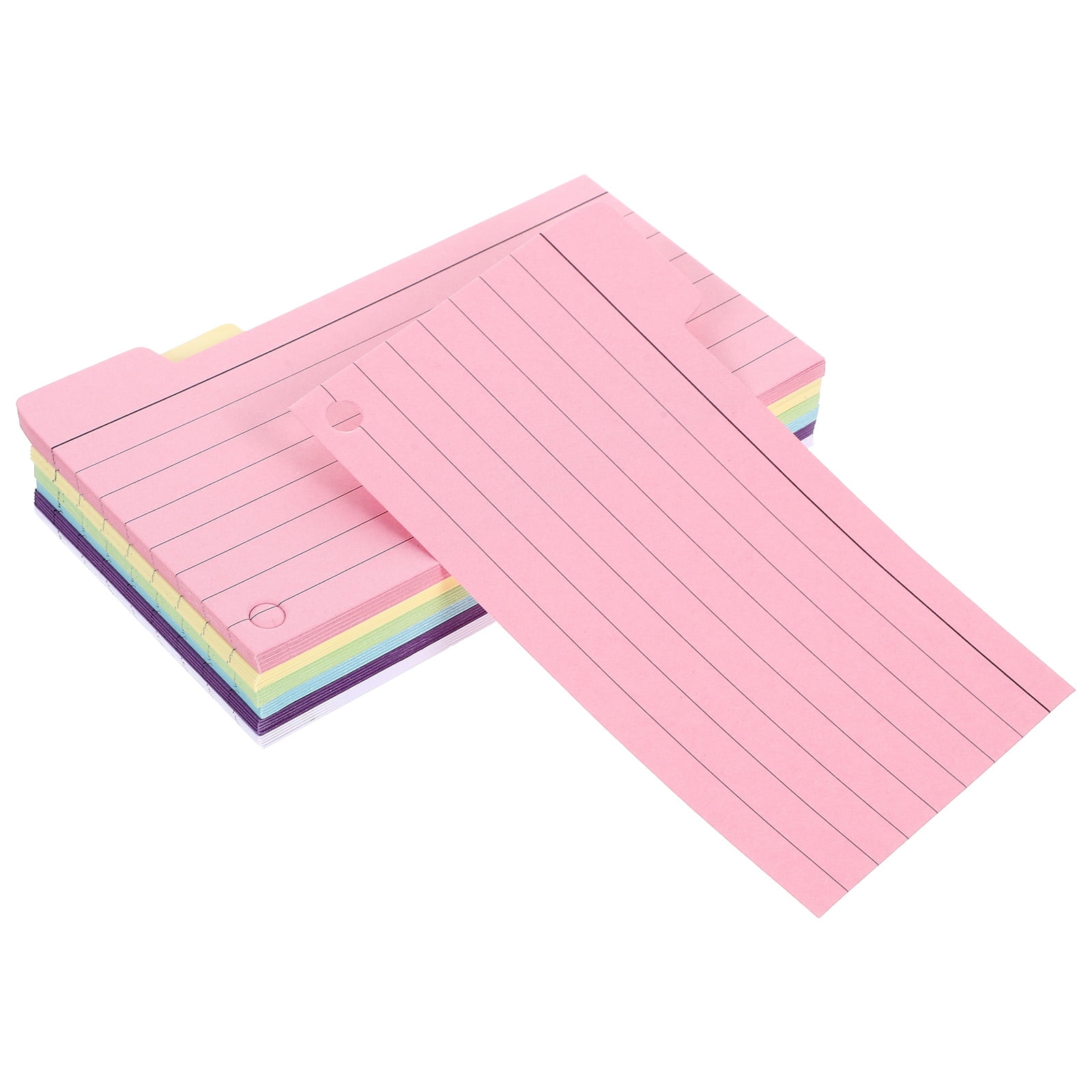 6 Pcs Sticky Index Tab Cards Notebooks with Hole Donstrut Teacher ...