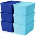 6 Pcs Storage Bins with Lids Small Plastic Storage Containers Stackable ...