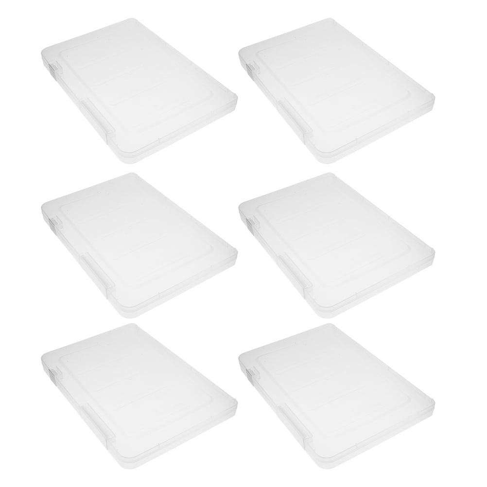 6 Pcs Storage Box Storage Bins Photo Storage Containers A4 File Case ...