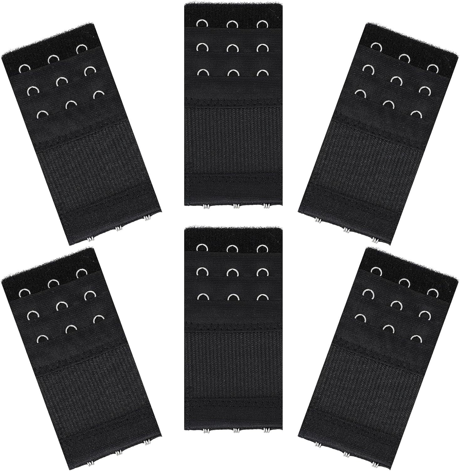 6 Pcs Stretchy Bra Extension Strap Bra Extenders 3 Hooks Elastic Bra ...